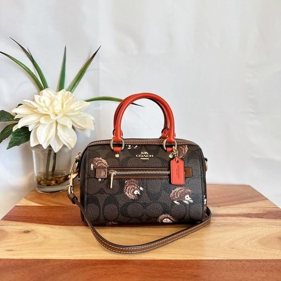 Coach | Bags | Nwt Coachminirowan Crossbody In Signature Canvas With ...